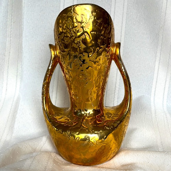 Savoy | Accents | Vintage 5s Savoy 24k Weeping Gold Double Handle Vase ...